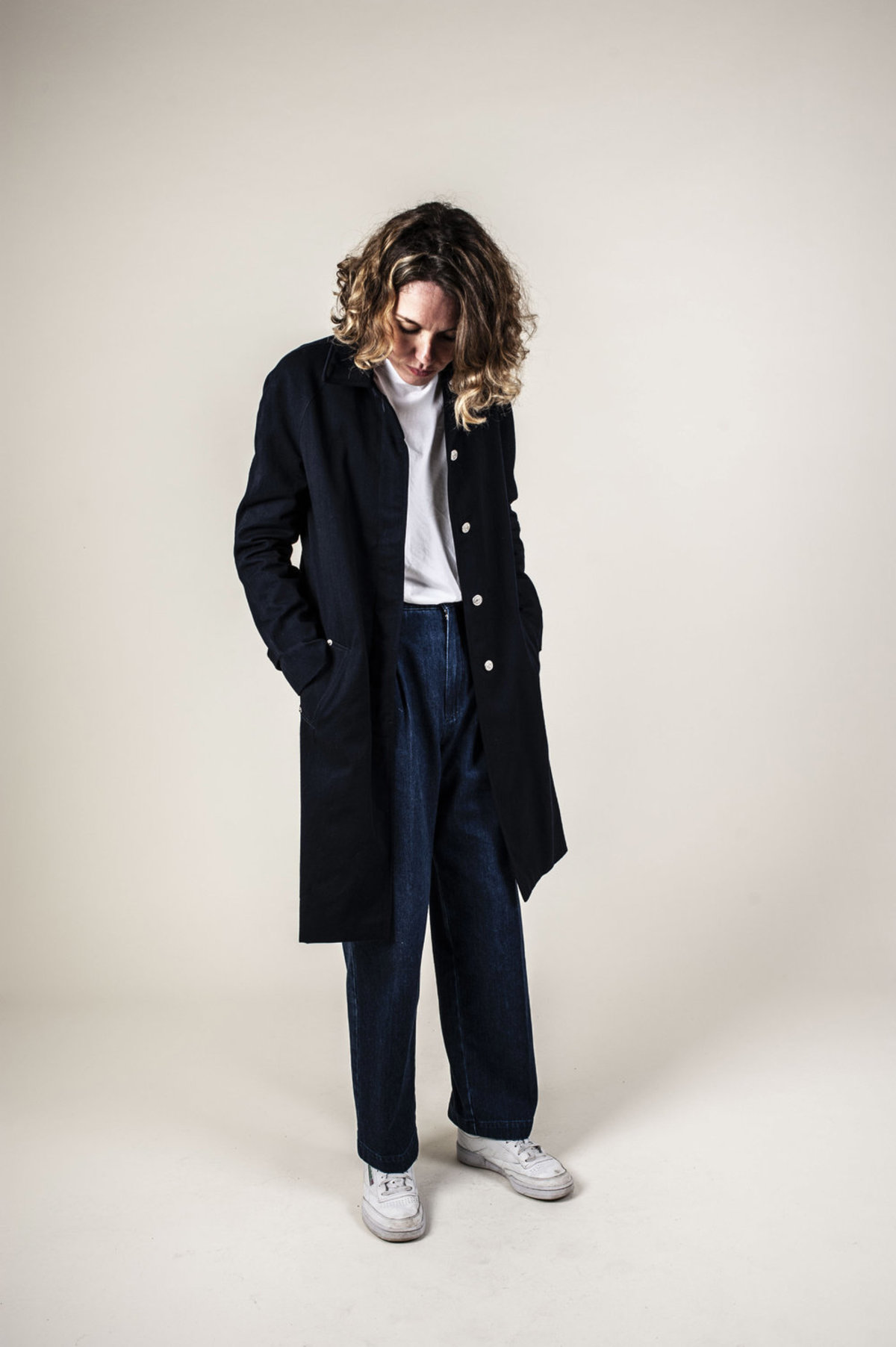 Facon Jacmin Mod Coat - Dark Blue | Garmentory