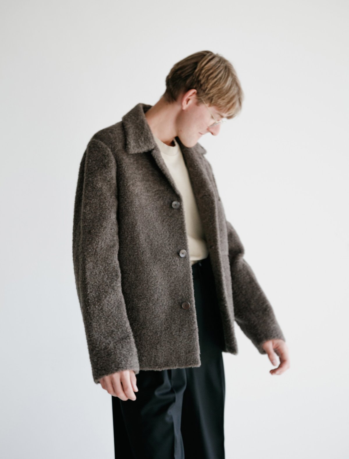 Lemaire Alpaca Soft Jacket - Grey Brown | Garmentory