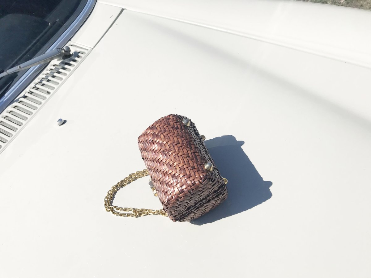 Vintage If I Fell Mini Wicker Barrel - Cognac | Garmentory