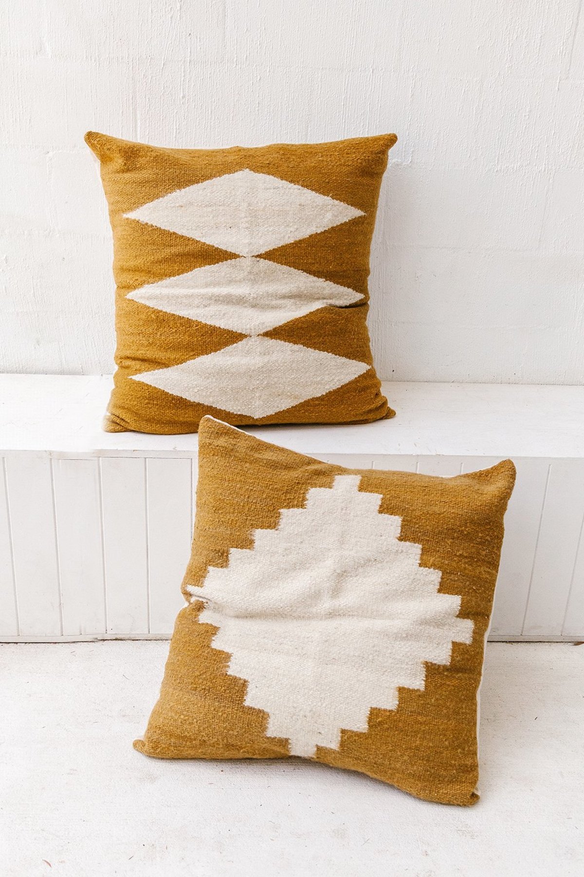 Puna Floor Cushion #3 - Camel & Natural | Garmentory