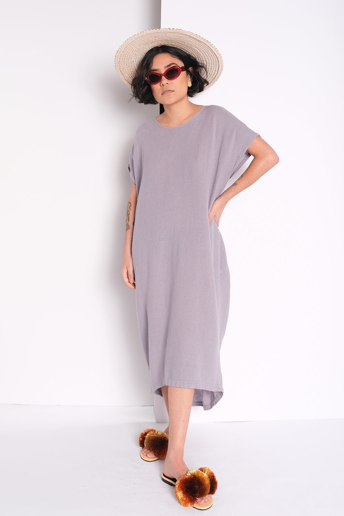 Black Crane Pleated Cocoon Dress | Garmentory