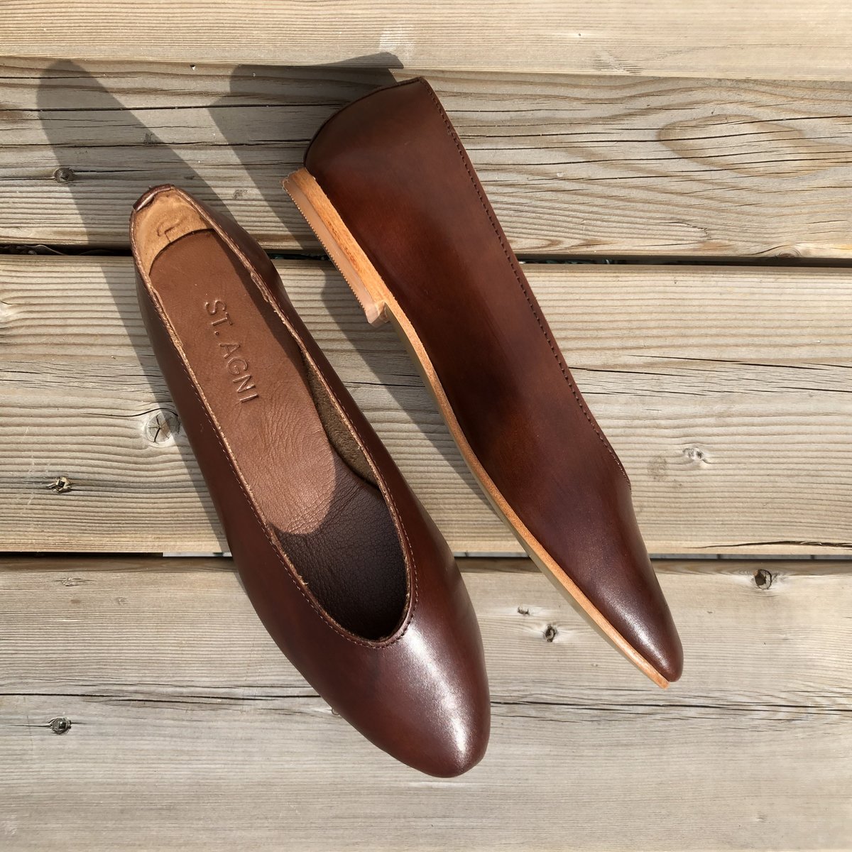 St. Agni Anna Flat - Antique Tan | Garmentory