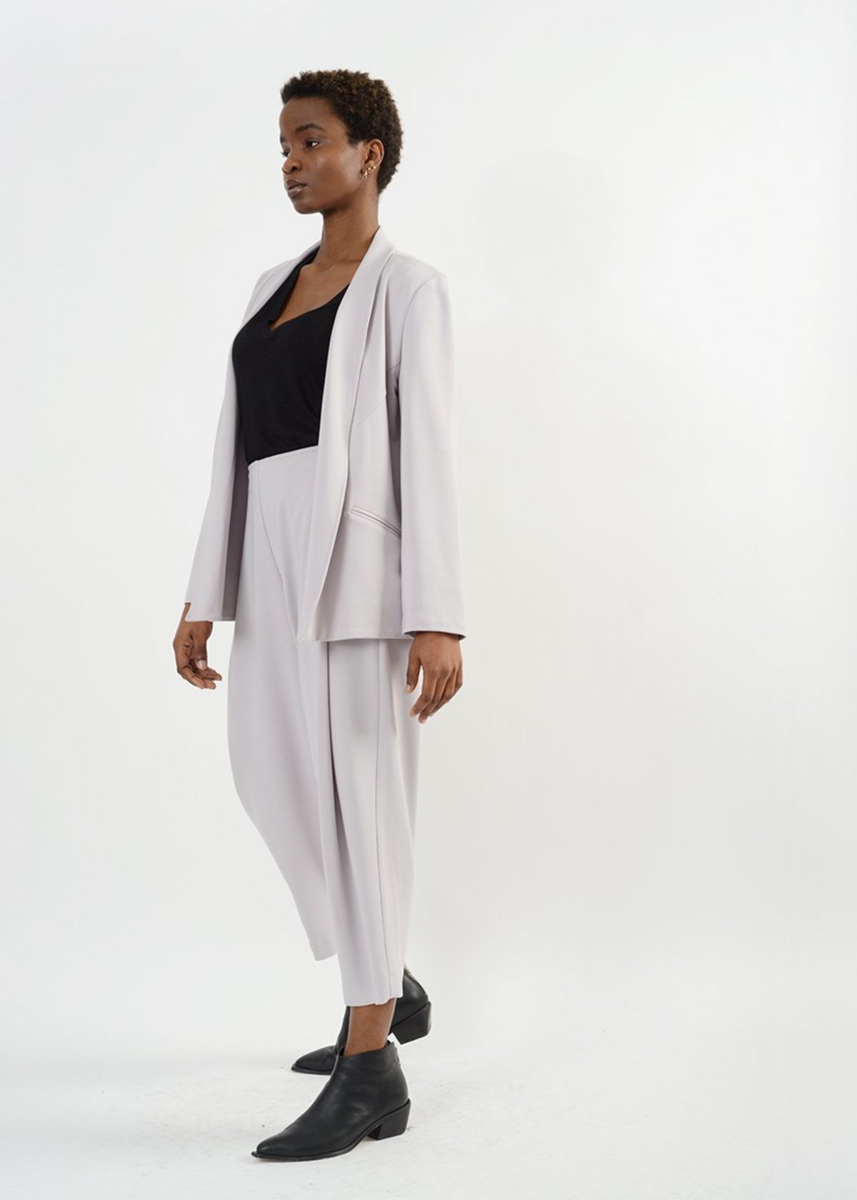 Meg Cozy Column Jacket - Mushroom | Garmentory