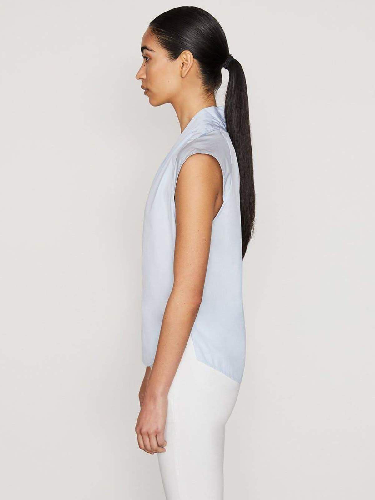 FRAME Denim Lindsay Top - ciel | Garmentory