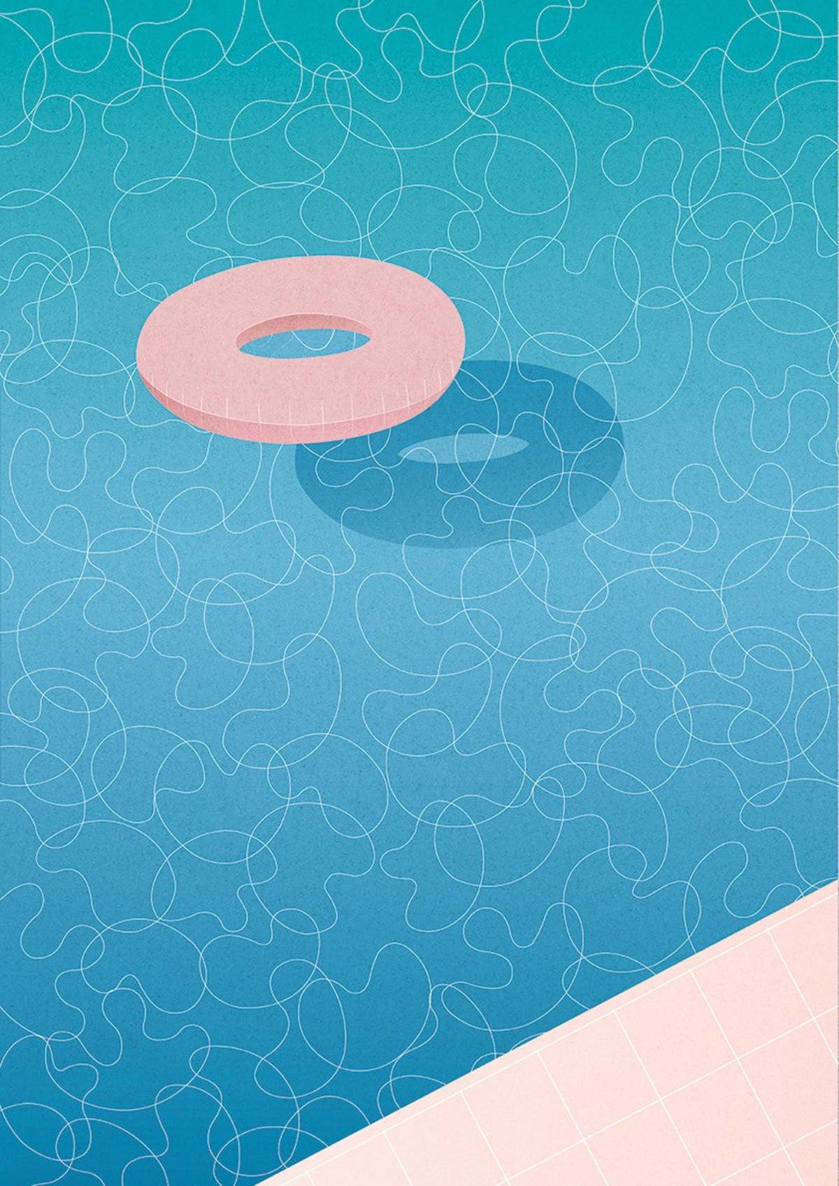 Dowse Float swimming pool art print | Garmentory
