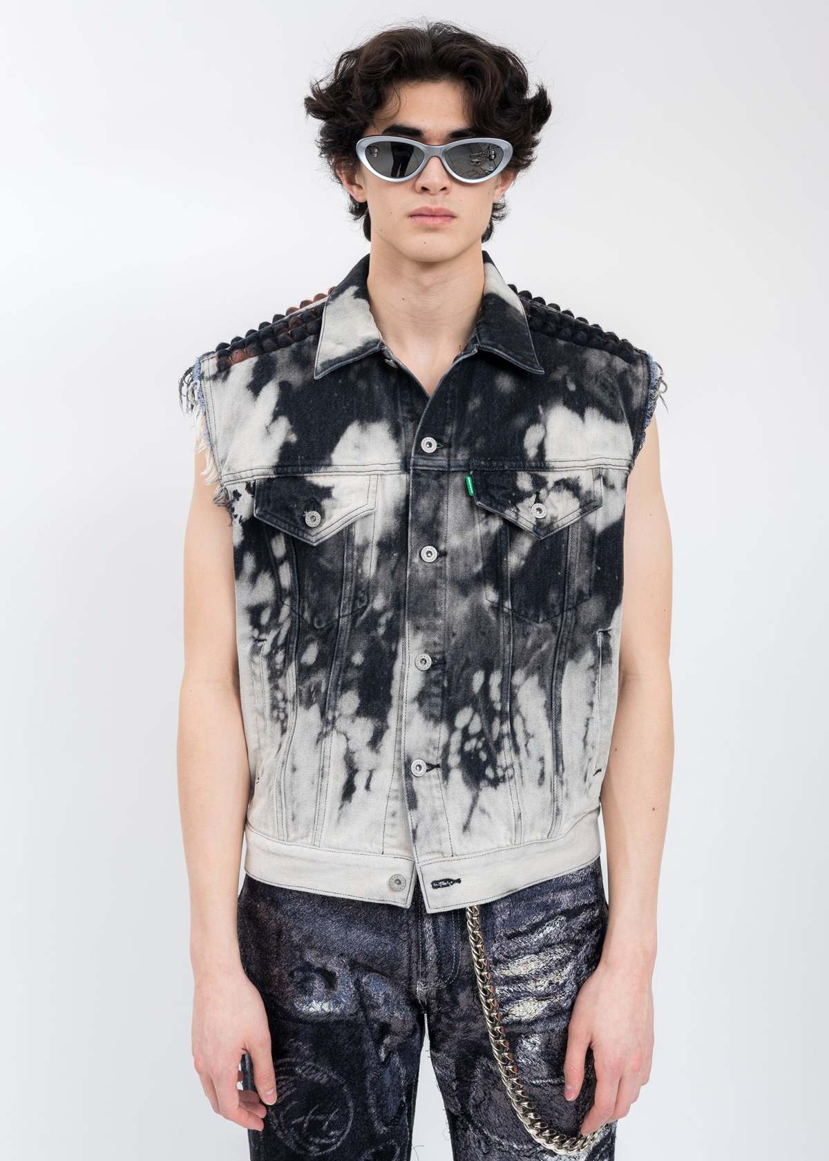 Doublet RECYCLE PUNK DENIM Vest - BLACK | Garmentory