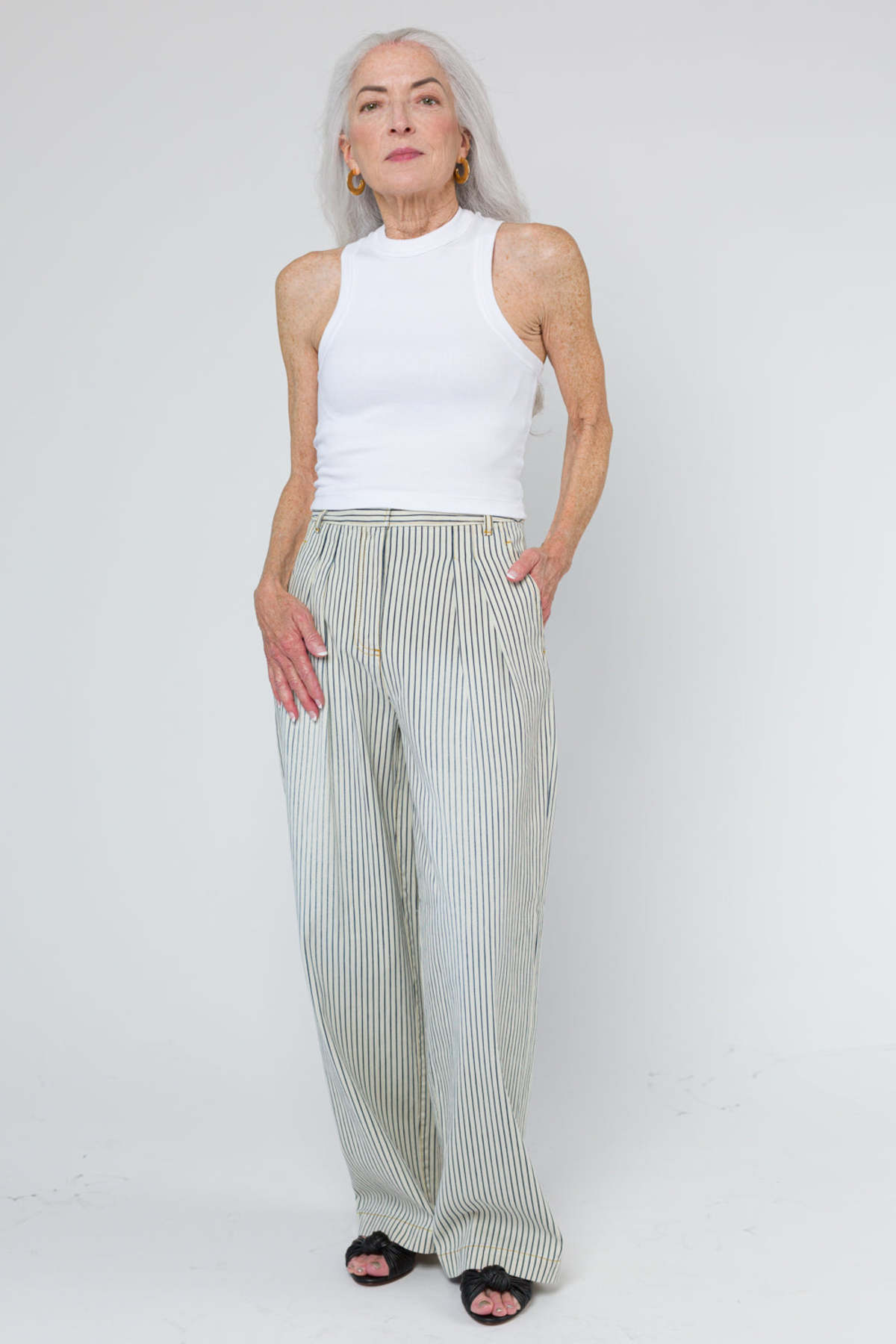 Tibi Ribbed T Crop Tank - White | Garmentory