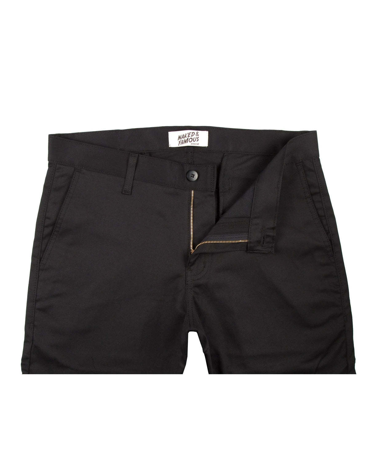 Naked & Famous Slim Chino Stretch Twill - Black | Garmentory
