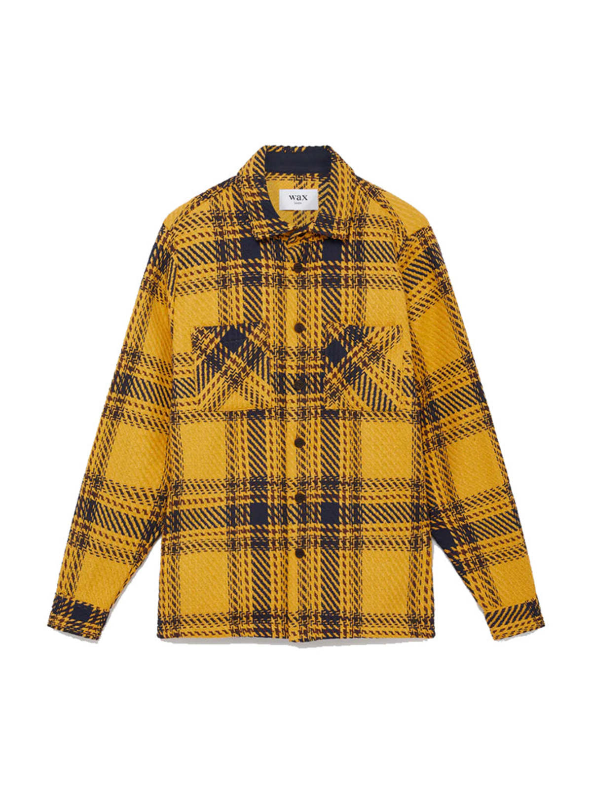 Wax London Whiting Overshirt - Yellow Dag Check | Garmentory