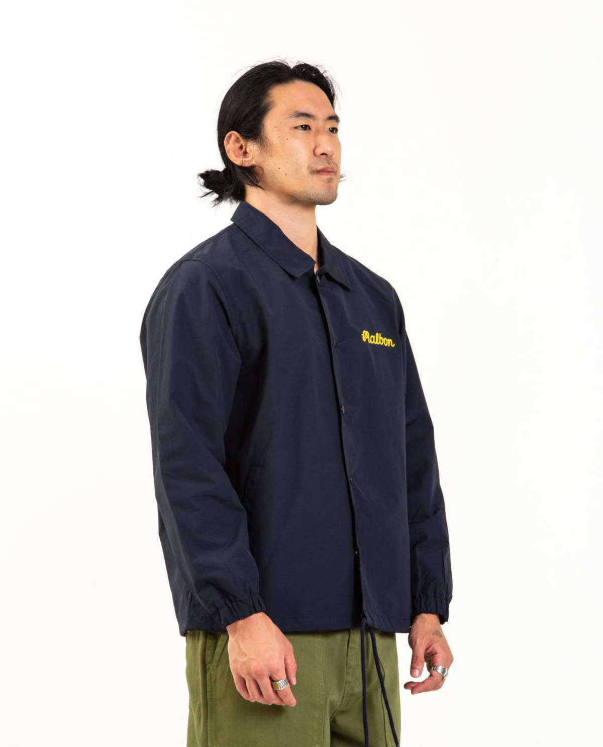 MALBON GOLF Heritage Coaches Jacket - Navy | Garmentory