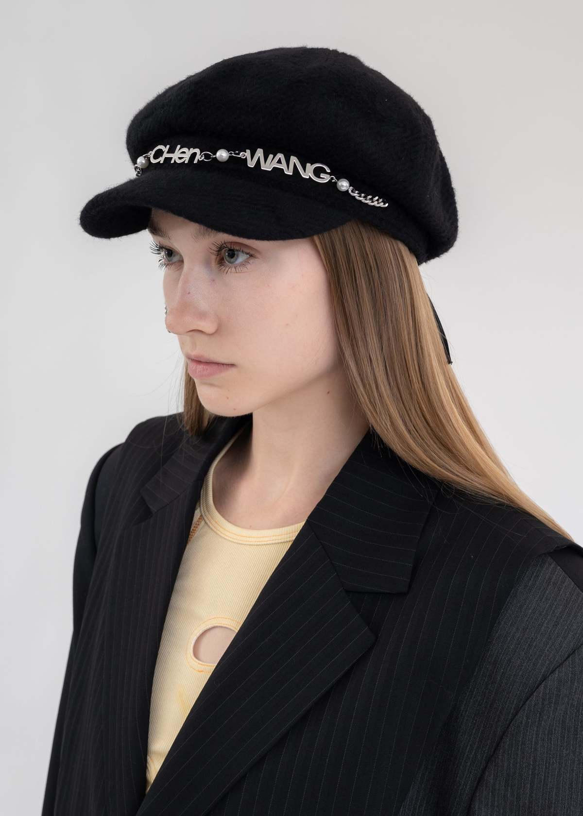 Feng Chen Wang Metal Embellishment Beret - Black | Garmentory