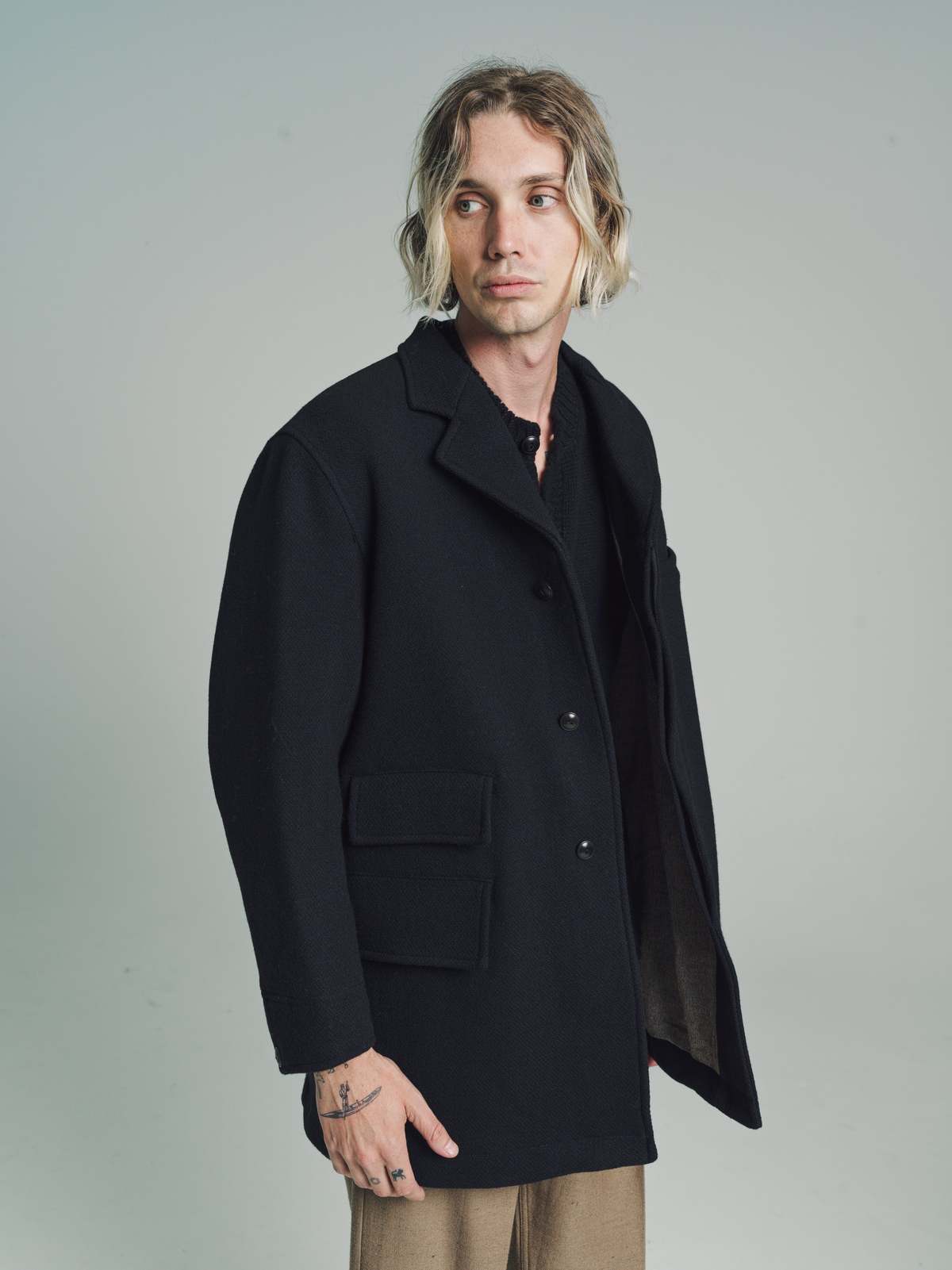 Taiga Takahashi Wool Atelier Coat - Black | Garmentory