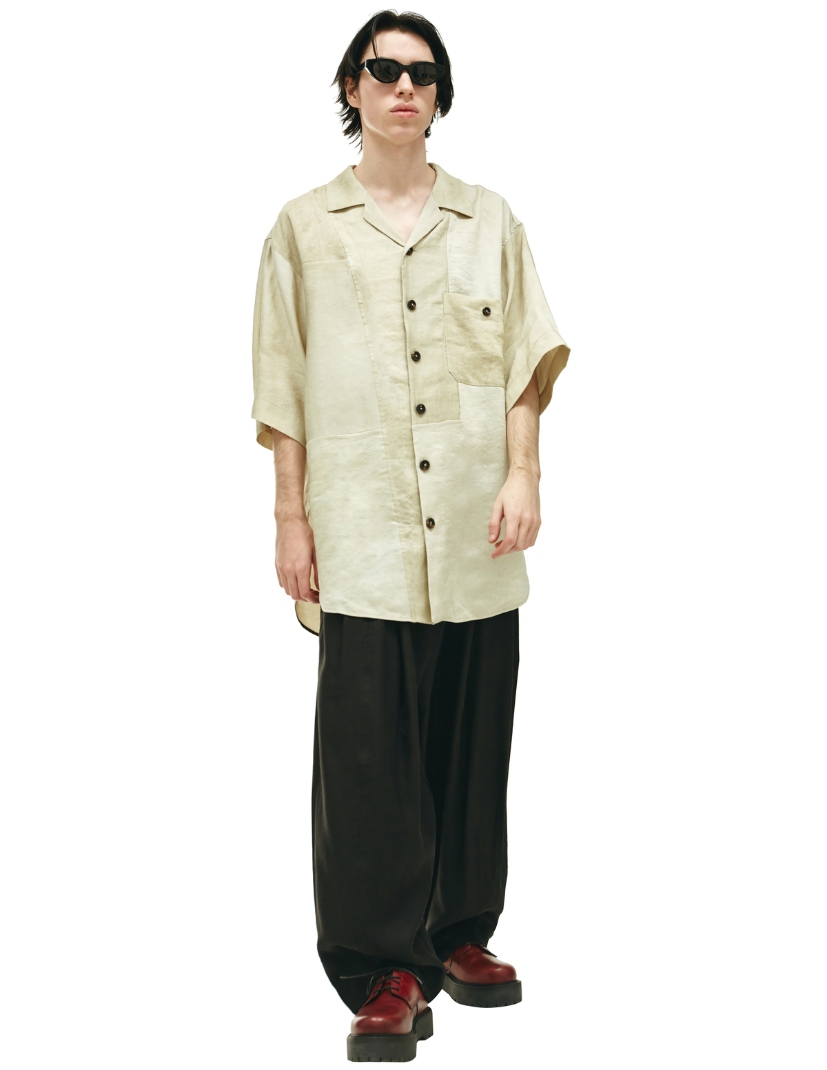 Ziggy Chen Jumbo Shirt - Beige | Garmentory