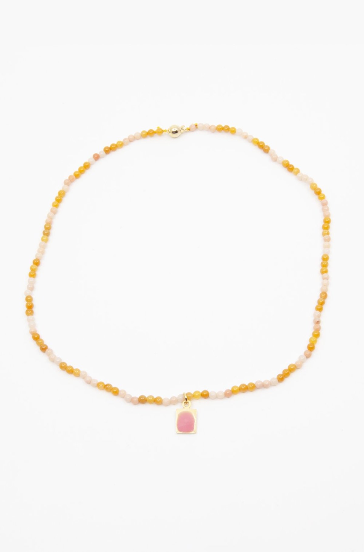 A. Carnevale Small Bead Necklace - Pink | Garmentory