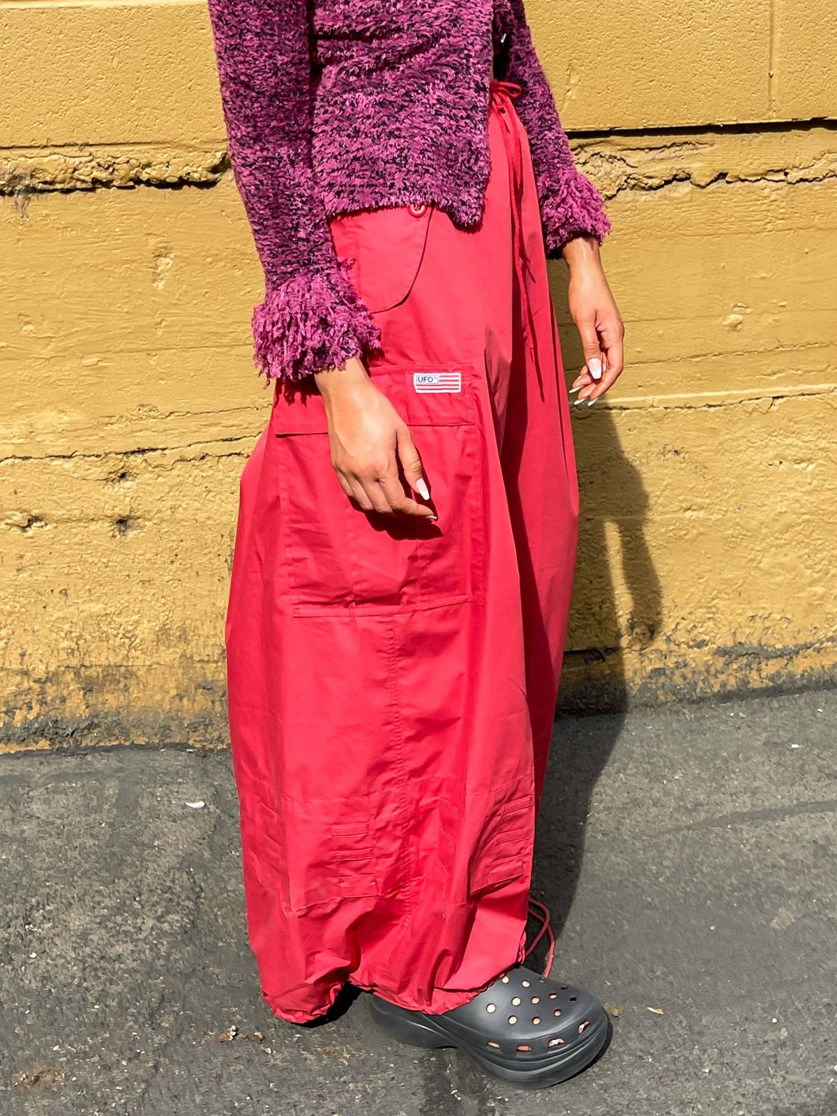 Wide Leg Parachute Pants - Poppy | Garmentory