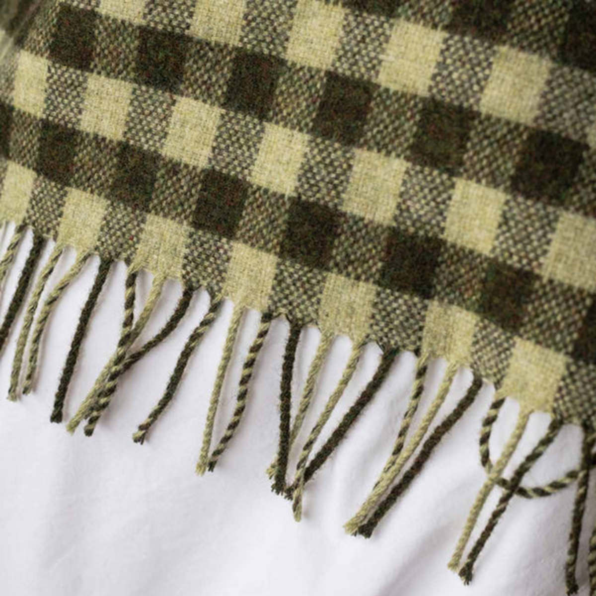 Piglet Wool Blanket - Botanical Green Gingham | Garmentory